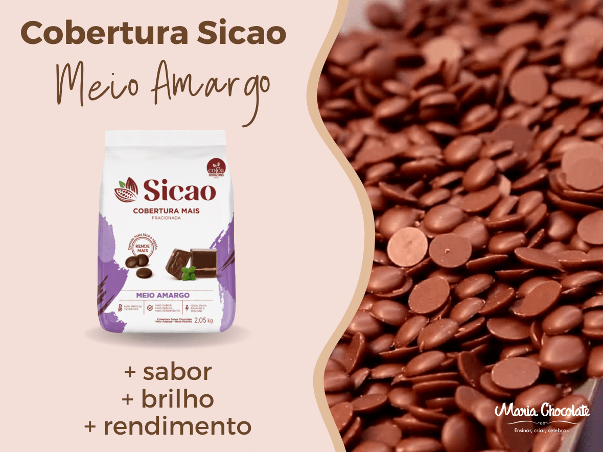 Cobertura Sicao Mais Gotas Chocolate Meio Amargo 2,05kg