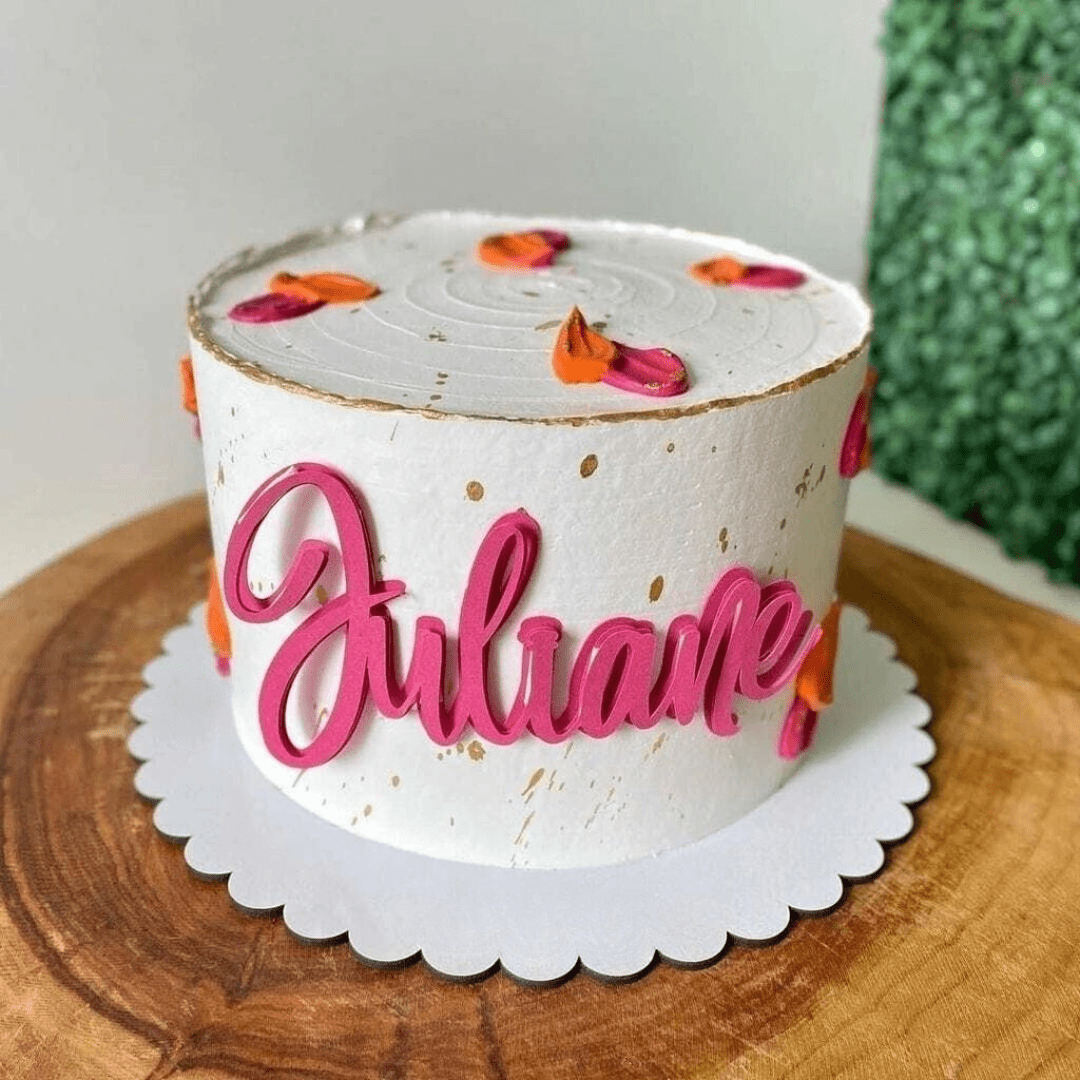 Cake Board para Bolo MDF Floral 18 cm - Sublimis Laser - Maria ...