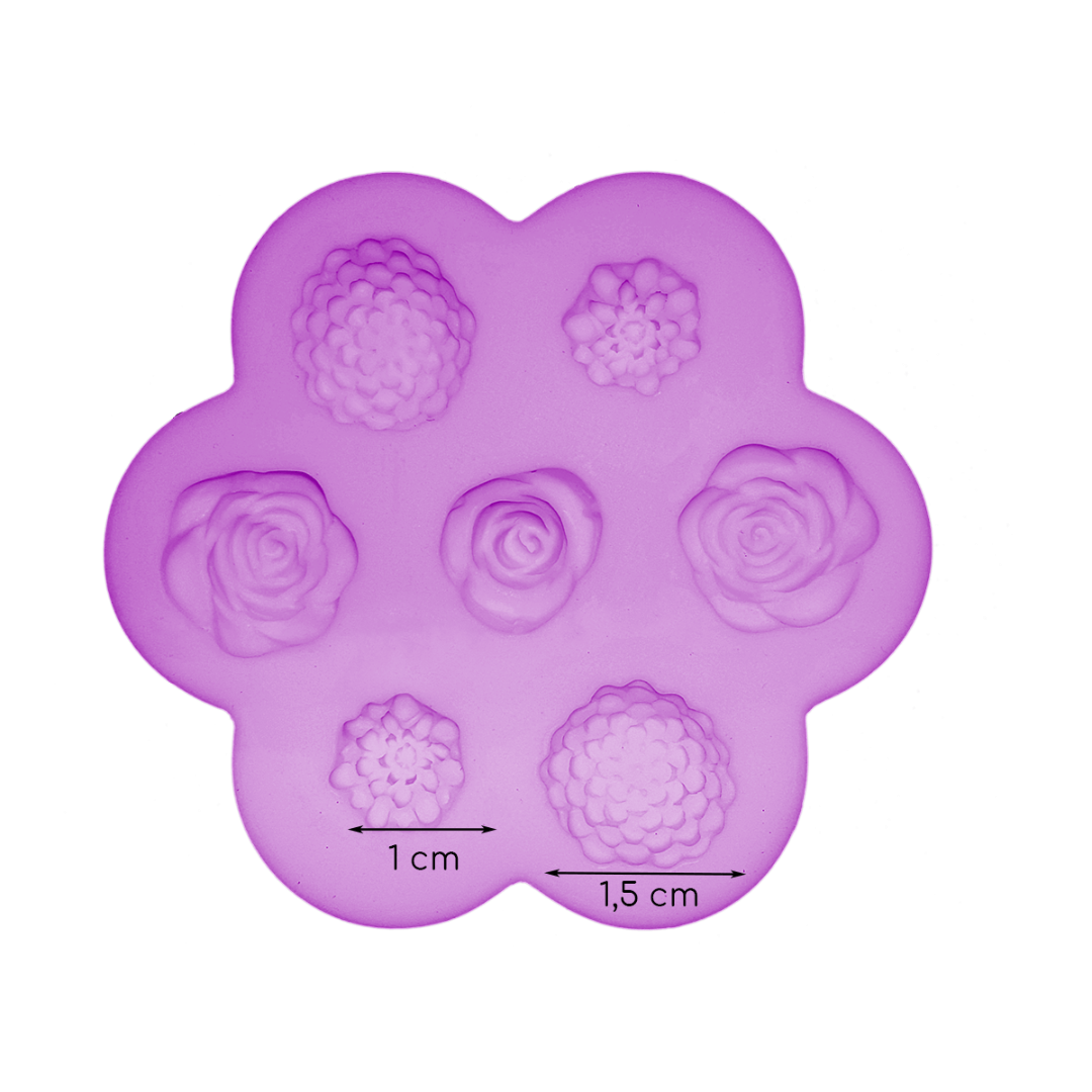 Molde de Silicone Mini Rosa - Prime Chef - Maria Chocolate - Produtos e ...
